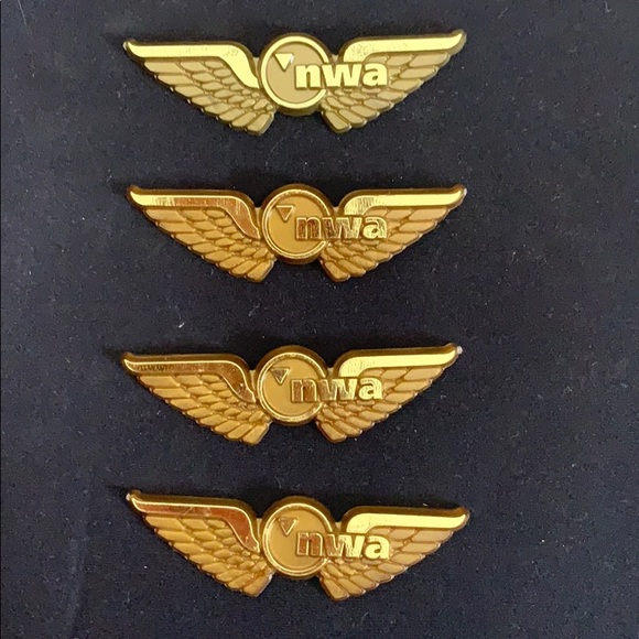 Northwest | Accessories | Rare Northwest Airlines Nwa Stickon Badges ...